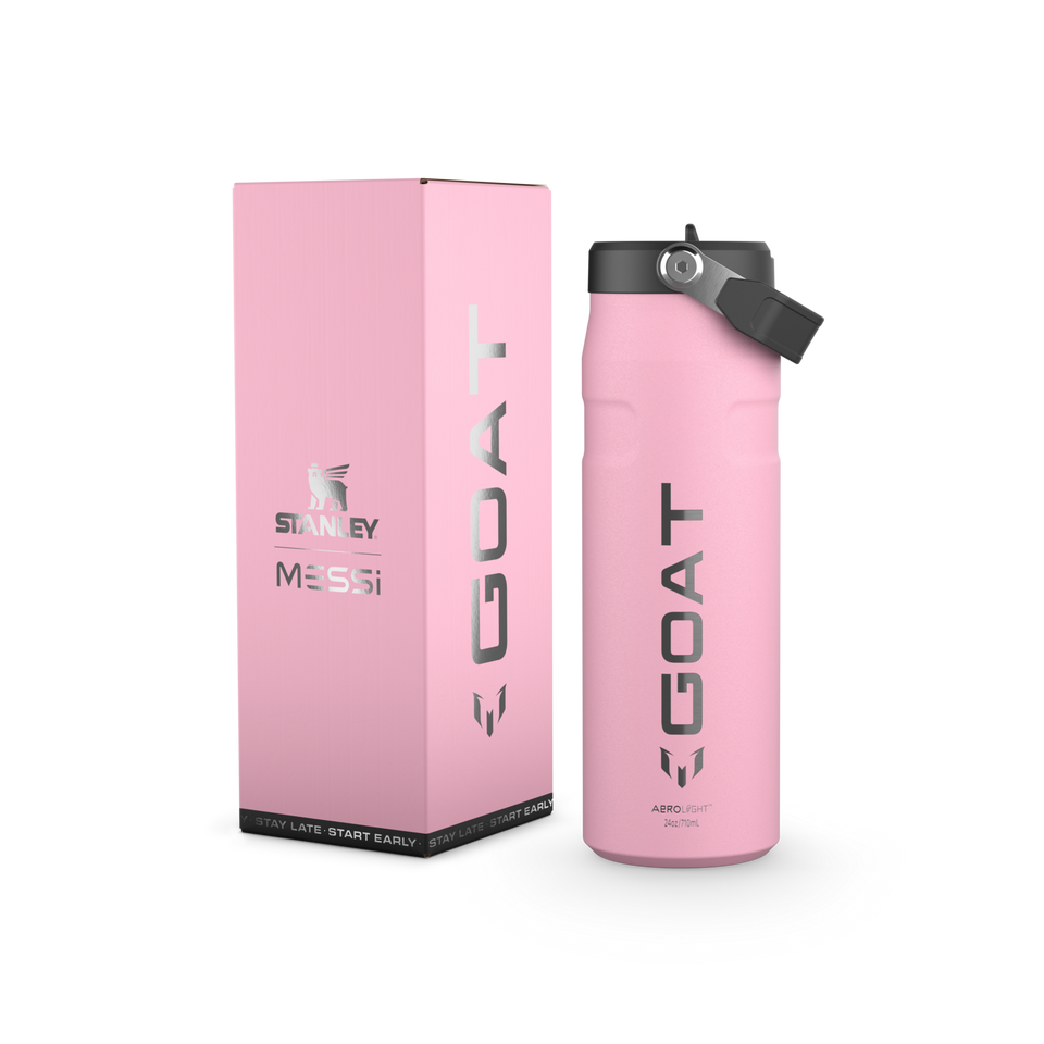 The Messi x Stanley Collab IceFlow™ Bottle with Flip Straw Lid | 24 OZ ...